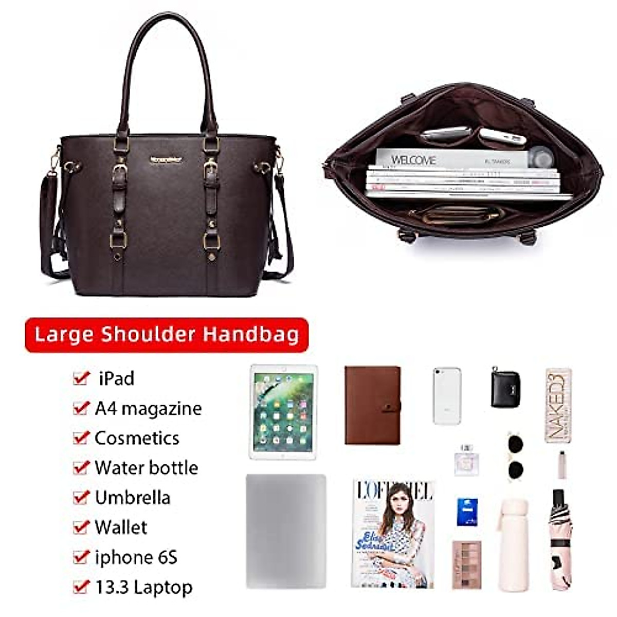 Montana West Purses and Handbags for Women Tote Purse and Wallet Set Shoulder Bag for Women 3pcs MWC3-C032WCF