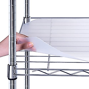 BRIAN & DANY Wire Shelf Liner 14" X 36", Heavy Duty Shelf Liners for Wire Shelving, Waterproof Protector Mats, Set of 5, Transparent