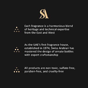 Swiss Arabian Jannet EL Firdaus Red - Luxury Products From Dubai - Long Lasting Perfume Oil for Unisex - Blend of Basil, Bergamot, Jasmine and Musk - Perfect for Date Night or Evening Out - 0.3 oz