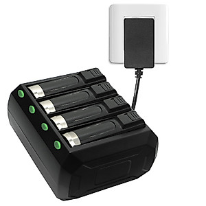 Battery Charger Station for Zebra WT6000 RS6000 Barcode Scanner,4-Slot Charging Cradle Power Supply Included,Replacement for P/N (SAC-NWTRS-4SCH-01)