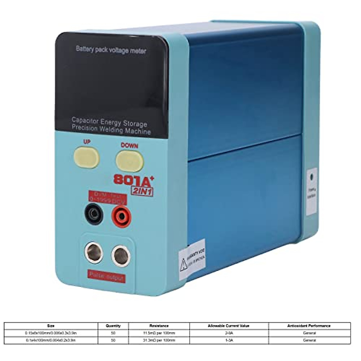 Battery Spot Welder, Aluminum Alloy Shell Electric Welding Machine Auto Trigger at with Intelligent Control Display Panel for Electric Appliance(US Plug)