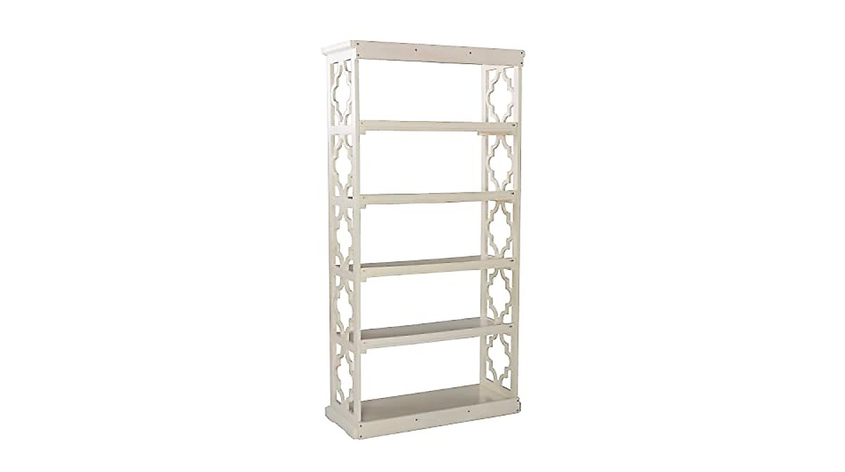 Powell Turner Bookcase in Antique White - Stylish Storage Solution