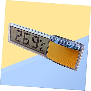 Aquarium Temperature Gauge Aquarium Sticker Fish Tank Water Temperature Meter LCD Digital ABS Reptile 3D Water Temperature Gauge POPETPOP