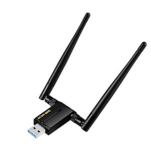 STAPERFO WiFi 6 Adapter for Desktop PC - 1800Mbps USB 3.0 Wireless Network Adapter - 2.4G/5G Dual Band WiFi Dongle for Laptop MU-MIMO OFDMA WPA3 Dual 5dBi Antennas Plug & Play Supports Windows 11/10