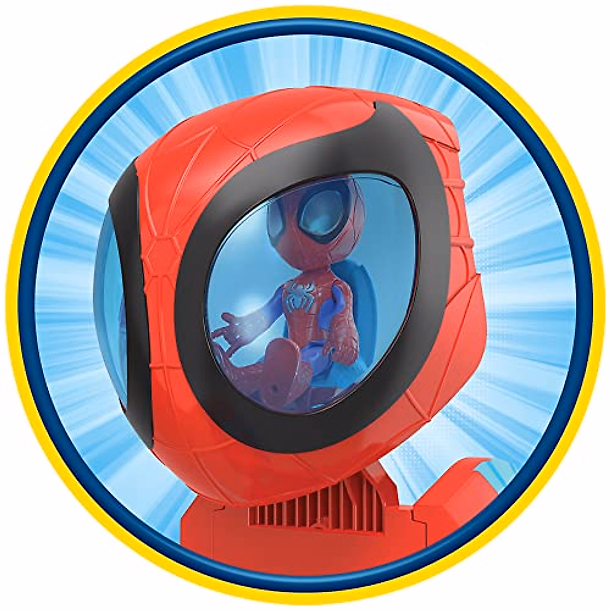 Marvel Spidey and His Amazing Friends Spider Crawl-R 2-in-1 Headquarters Playset, Preschool Toy with 2 Modes, Lights, Sounds, 3 Years and Up, 2 Feet Tall