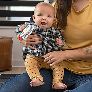 Baby Einstein Tiny Tambourine Musical Toy & Rattle, BPA Free, Take Along, Age 3 Months+