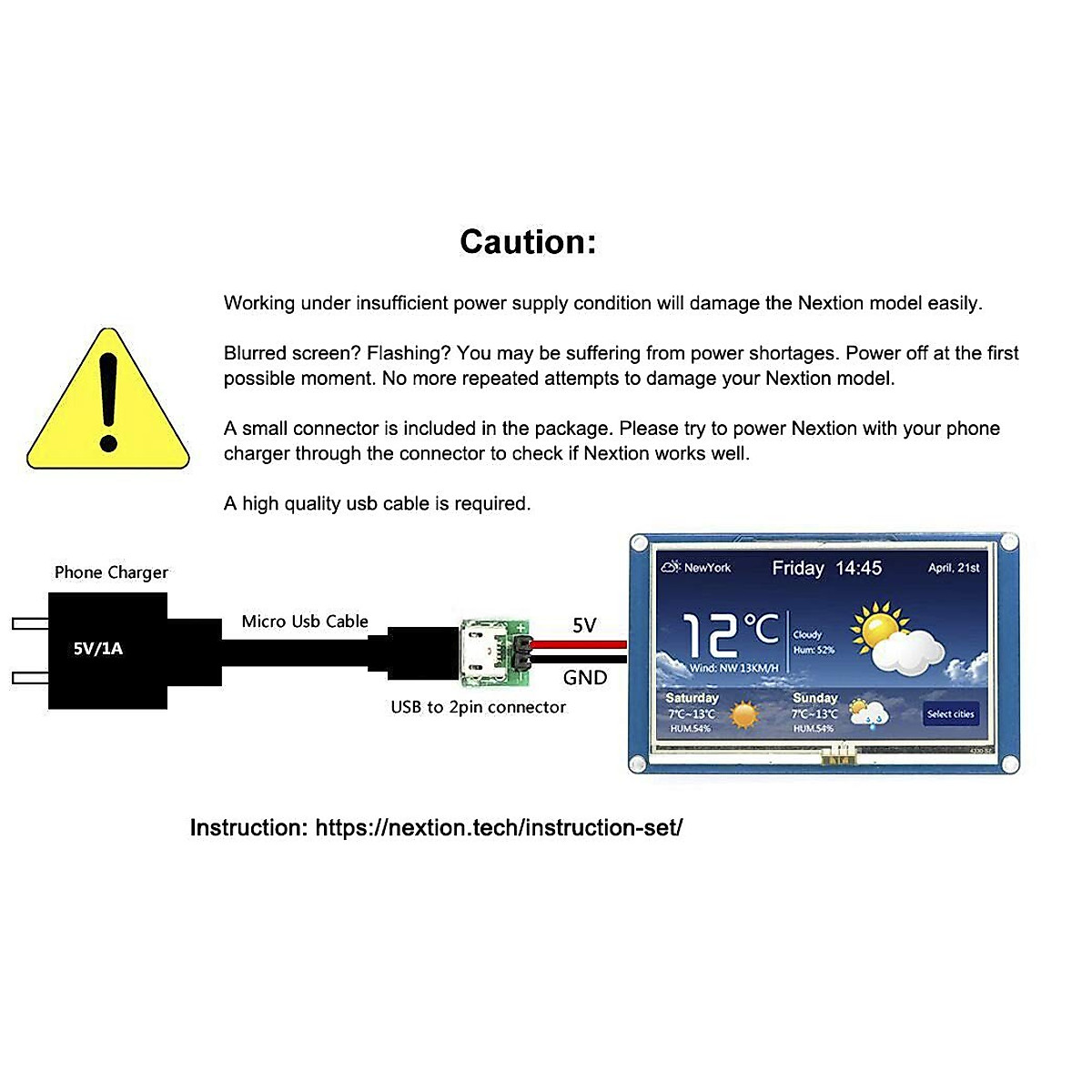 Nextion Basic Display 2.4'' NX3224T024 2.4inch TFT Resistive Touch Screen Panel 320X240 UART HMI Intelligent LCD Display Module for Arduino Raspberry Pi ESP8266