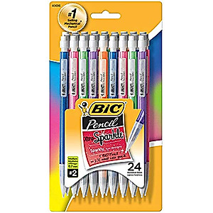 Back To School Supplies Bundle Set Of 6 Mead Spiral Notebook 1-subject, College Ruled, Pastel Color Cute School Notebooks, 70 Pages With 24 Ct Of Bic Xtra-sparkle Mechanical Pencil, Medium Point 0.7mm