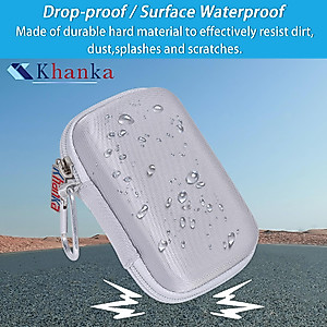 khanka Hard Travel Case for Anker 3-in-1 Fast Charging Charger with Built-In USB-C Cable/Anker 533 Power Bank/Anker Nano Power Bank,10000mAh Portable Charger (PD 30W max. Leistung),Case Only（White）