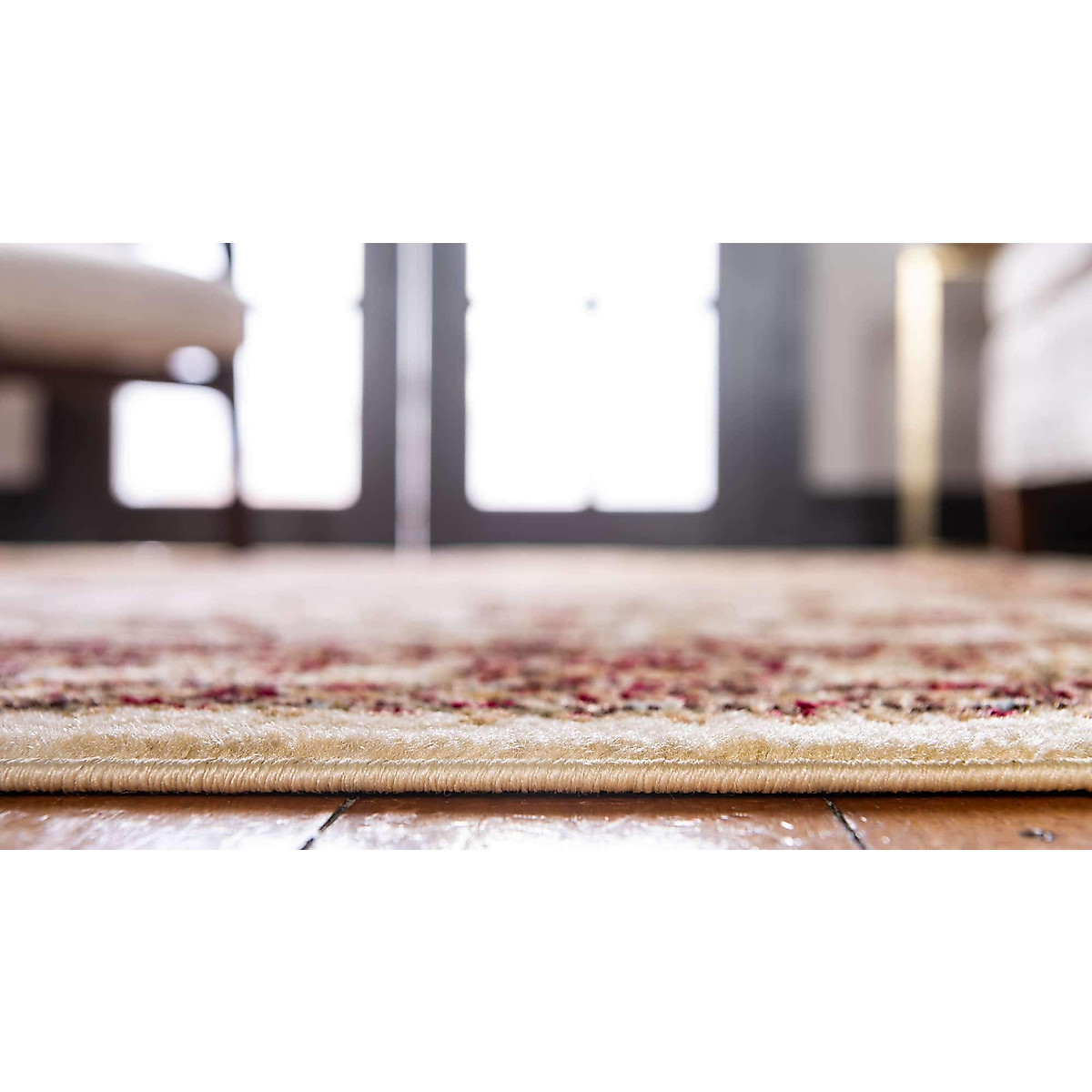 Unique Loom Voyage Collection Traditional Oriental Classic Intricate Design Area Rug (8' 0 x 10' 0 Rectangular, Ivory/Gold)