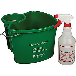 San Jamar KP500 Kleen-Pail Commercial Cleaning Caddy System, Green