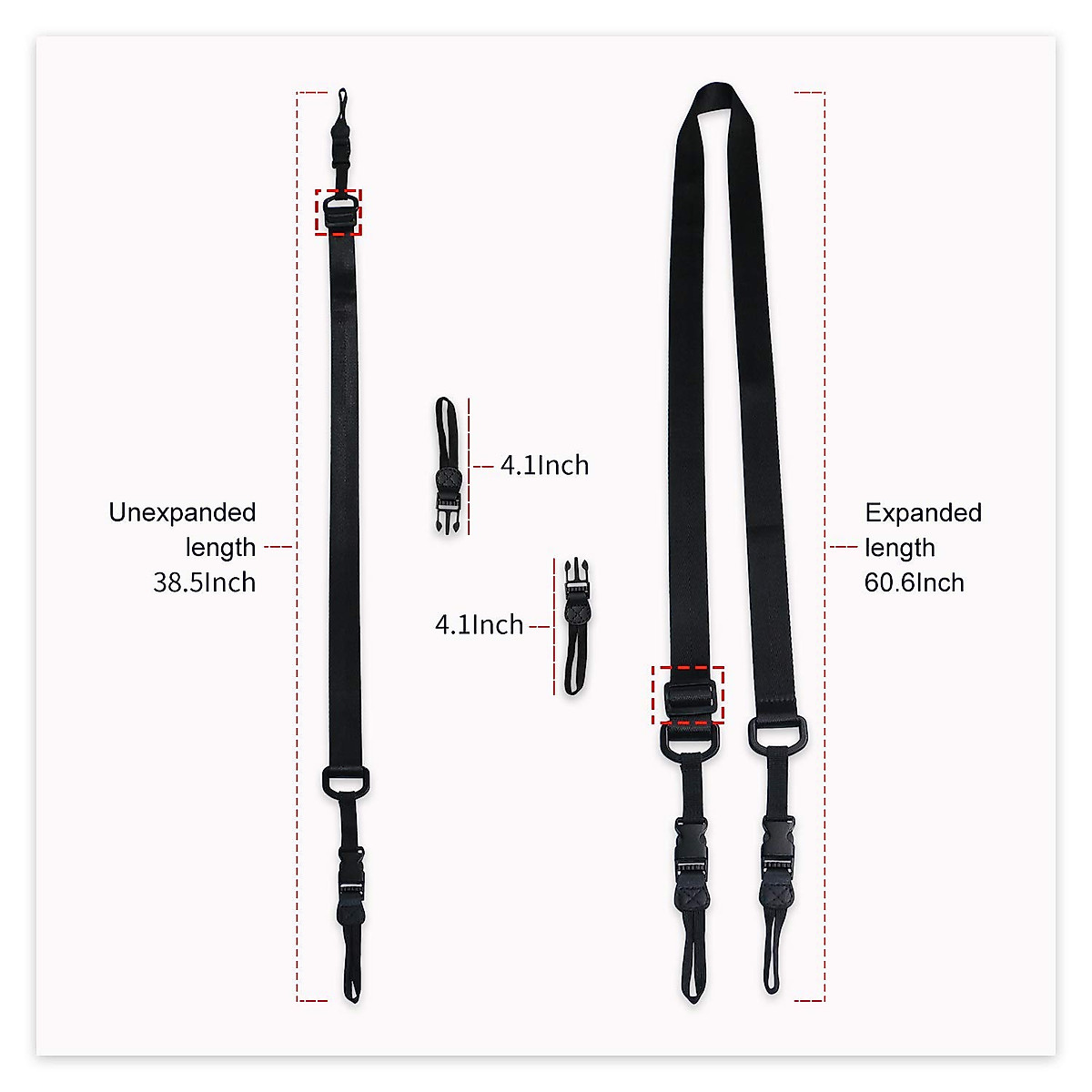 ZenRich Shoulder Strap for Tablet Cases,Universal Adjustable & Removable Carrying Strap Replacement Shoulder Belt,Black