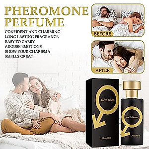 JJGPGISIS Golden Luring Her Cologne - The Ultimate Pheromone Perfume for Men to Attract Women（50ml） (1pcs)