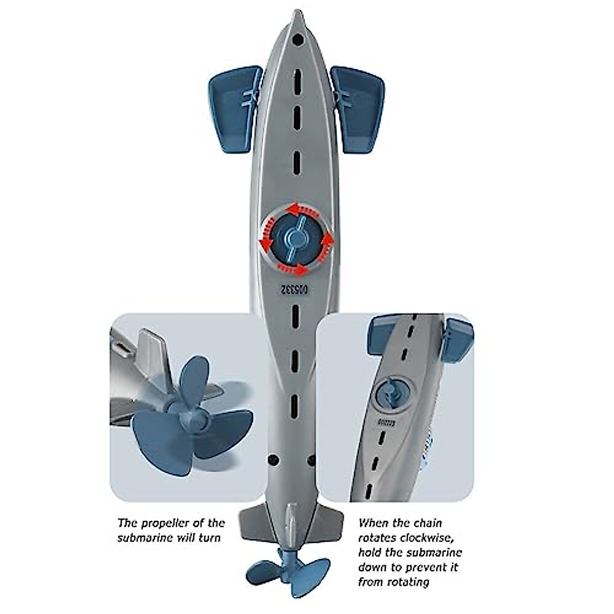 Windup Submarine Bath Toy RC Mini Warship Children's Clockwork Water Toys for Kid Swimming Bathtub Toy Water Toy Fish Tank Toy