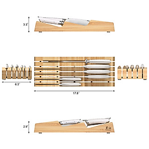 Cangshan HELENA Series German Steel Forged 7-Piece In-Drawer Knife Set (White)