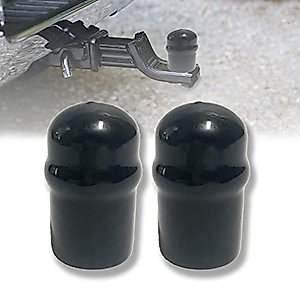 RV Trailer Hitch Ball Cover, Waterproof Heavy Duty Towball Protect Cap for Trucks, Boat, Caravan (2inch Dia), Black, 2 Inch (54343)