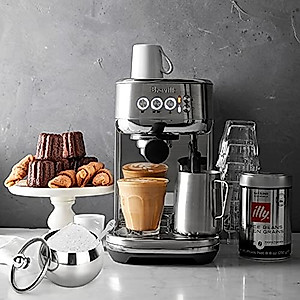 ASIKA Sugar Bowl, Stainless Steel Sugar Pot with Clear Lid and Spoon, Drum Shape Small Condiment Container for Home and Kitchen, 8.1 Ounces(240 Milliliter)