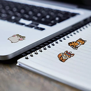 Cute Animal Stickers Pack- 100PCS Colorful Waterproof Stickers for Water Bottles, Laptop, Phone