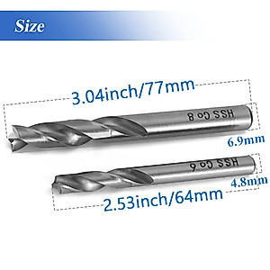 Mesee 2 Pieces HSS Spot Weld Drill Bit Set, High Speed Steel Cobalt Spot Welding Remover Tool Drill Bits Panels Separated Spotting Welder Cobalt Tips Cutter - 6mm, 8mm(1/4'', 5/16'')