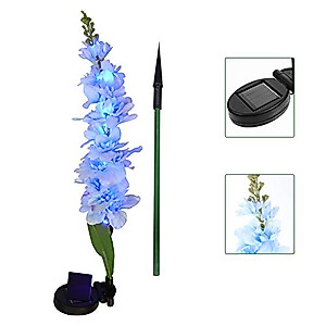 OSALADI Led Landscape Lights Solar Flower Light,LED Solar Powered Lawn Light Garden Stake Violet Landscape Lights for Garden Patio,Lawn Decoration(Blue) Led Spotlight