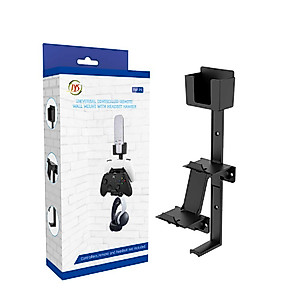 EJGAME Dual Game Controller & Headphone & Media Remote Stand Wall Mount Holder Compatible with PS5,/PS4/Xbox ONE/Series X/Switch,Stay Organized(Black)