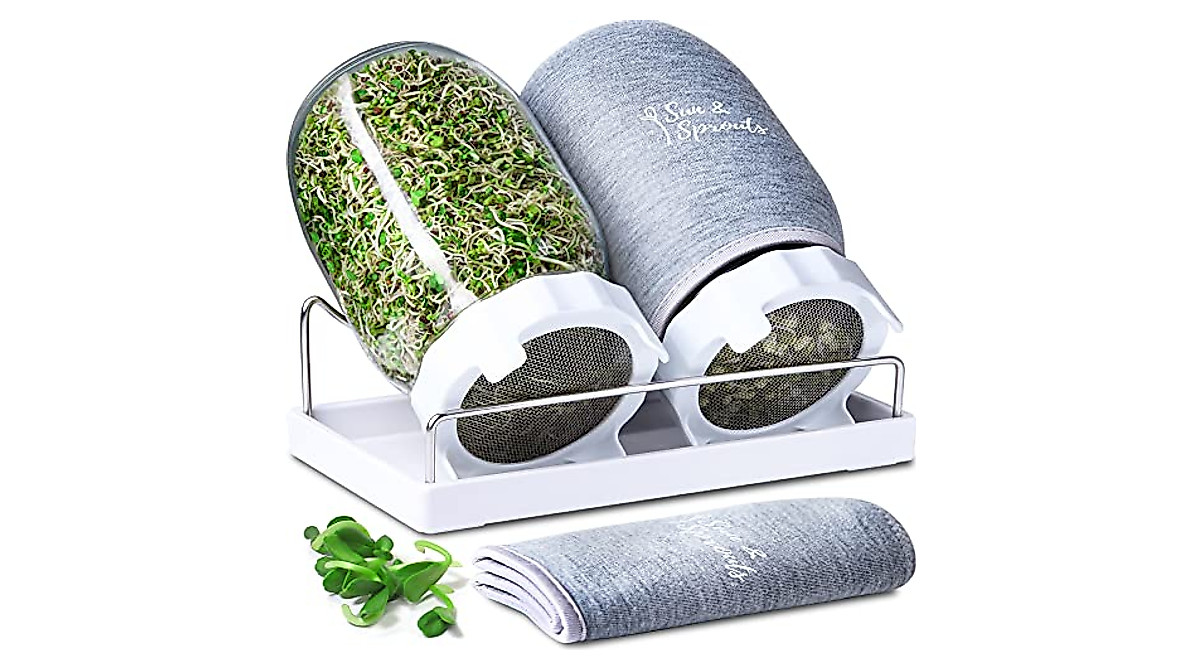 Sun & Sprouts Complete Sprouting Kit for Fresh Organic Sprouts