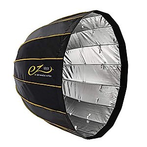 Glow EZ Lock 38" Deep Parabolic Quick Softbox, 16-Sided Parabolic Softbox Opens Up and Closes Down 'Umbrella' Style, this Bowens Mount Softbox with Quick Speedring Swap is an Ideal Speedlight Soft box