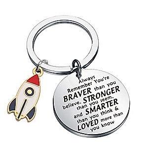 WSNANG Rocket Ship Keychain Jewelry Astronomy Astronaut Gift (keychain)