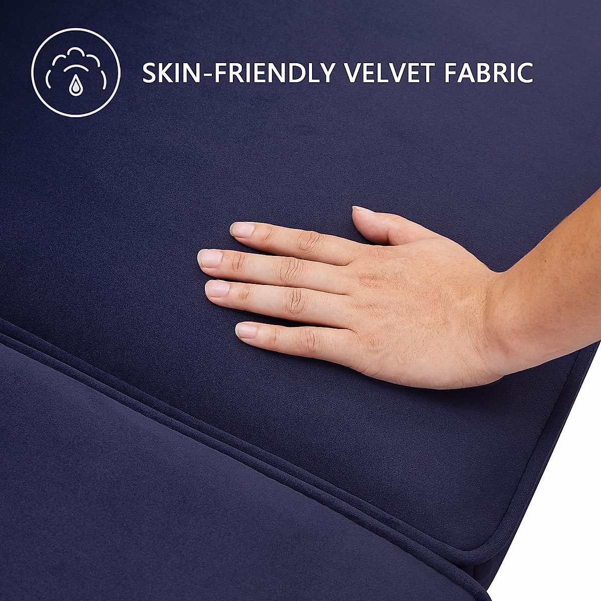 DANNRATCH Modular Sectional Sofa 7 Seat Oversized Convertible Sectional Couch with Reversible Chaise, Sleeper Velvet Modular Couch with Storage Seat for Living Room Furniture Sets Navy Blue