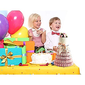 6 Tier Macaron Tower Display Stand, Messar Clear Round Macaron Tower Tray Macaron Display Shelf Rack and Plastic Cake Dessert Stand for Christmas Wedding Birthday Party Decor