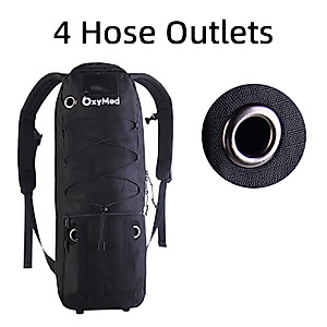 Portable Oxygen Tank Backpack O2 Cylinder Carrying Bag Oxygen Tank Holder for Size M2, M4, ML6, M9, M6, MD（Black）