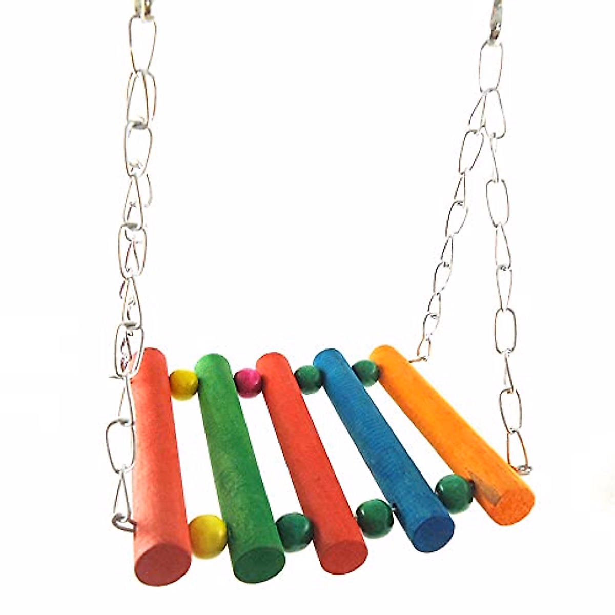 5 Pieces Birds Toys, Cages Decorative Accessories, Hanging Hammock Bell Swing Chewing Toys for Parrots, Small Parakeet, Parakeet, Conure, Cockatiel, Love Birds, Mynah