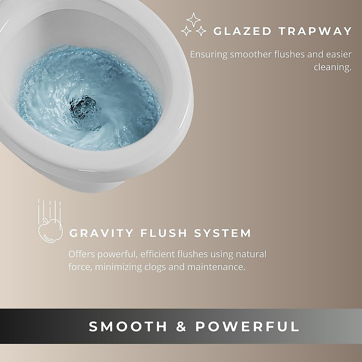 MaceratingFlo Rear Outlet Toilet with Tank: Powerful Flush & Space-Saving Design with Rear Discharge - Includes Extra Extension Pipe for Easy Installation