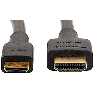Amazon Basics High Speed Mini HDMI (Source) to HDMI (Display) Cable, 1.8 m, Black