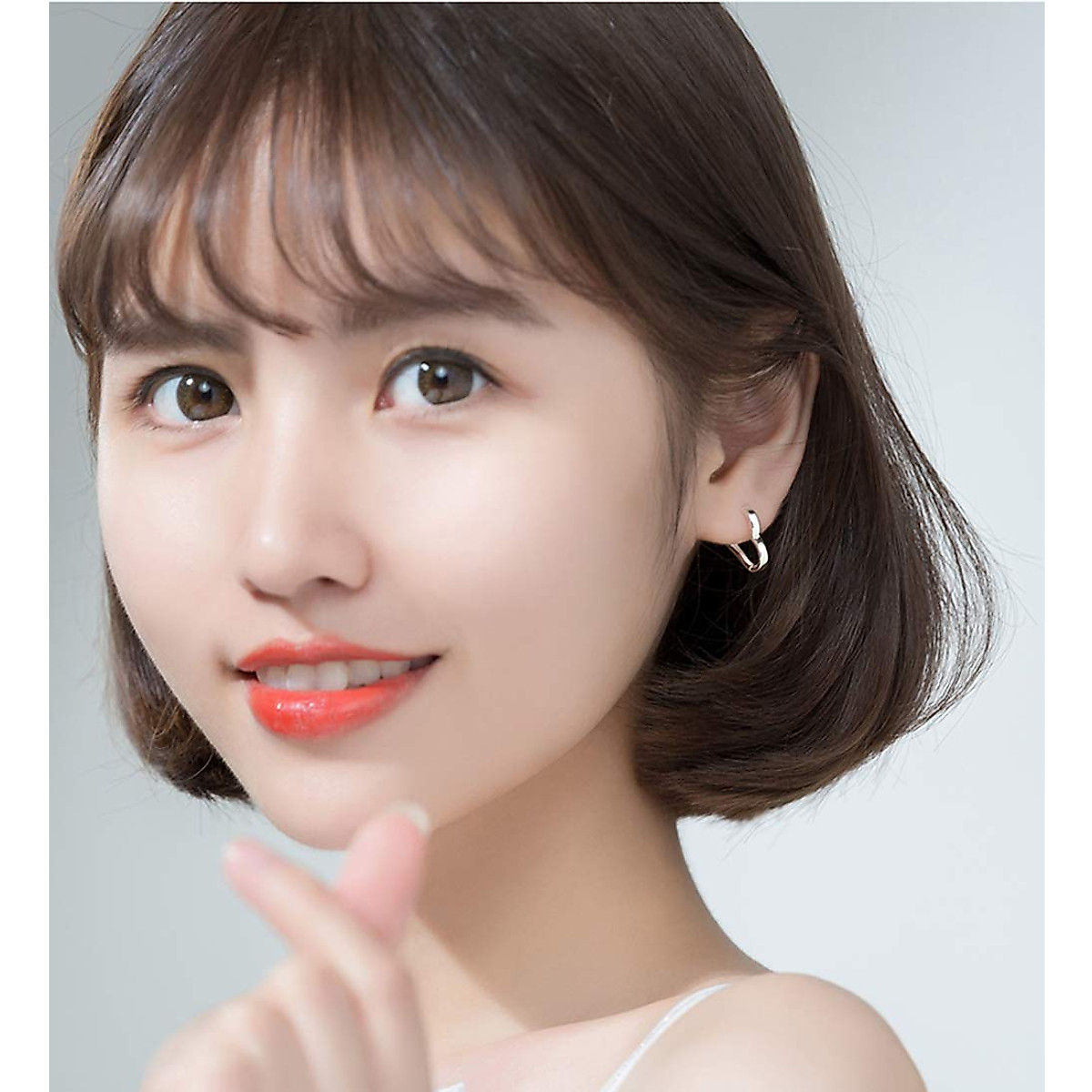 SLUYNZ 925 Sterling Silver 1.6CM Heart Hoop Earrings for Women Teen Girls Minimalist Hoop Earrings Sweet Love Heart Earrings (A-Silver)