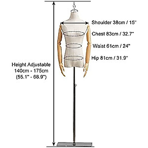 Tailors Dummy Mannequins Female Mannequin Extra - Mannequin Body Stand for Clothing Display/Room Decor/Store Window, with Metal Square Base Dressform Mannequin