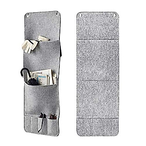 DearanswerIce Wall Closet Hanging Storage Bag Fabric Over Door Organizer Hanging Storage Pouches with 3 Pockets for Bedroom Bathroom
