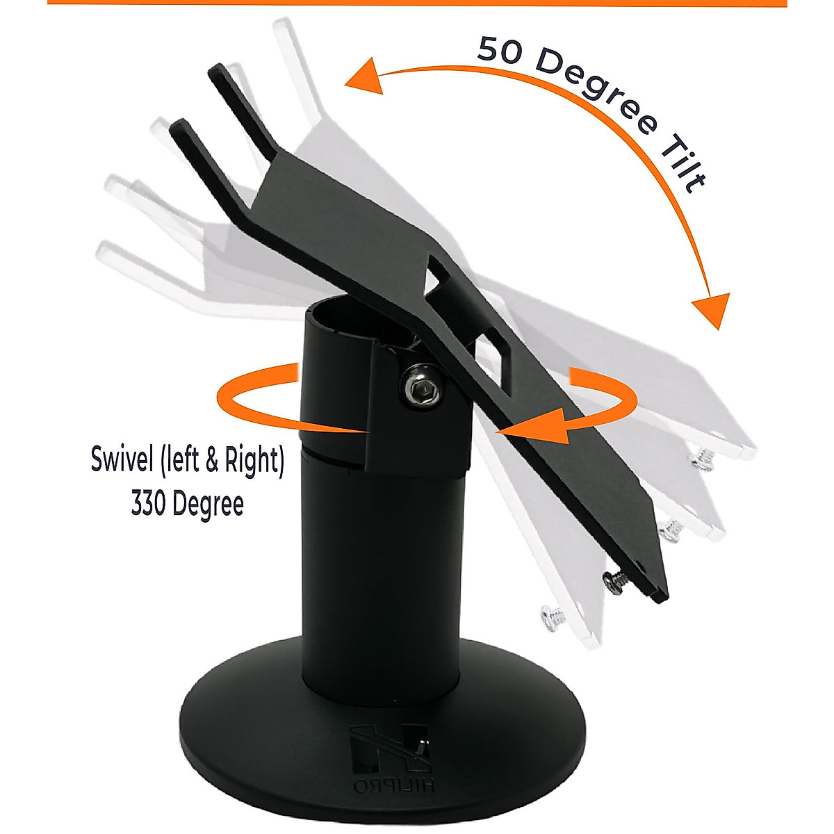 Hilipro Swivel Stand for Ingenico Desk 3500 and Desk 5000 Credit Card Payment Machine Holder - Complete Point of Sale Kit - Contactless Payment Stands.