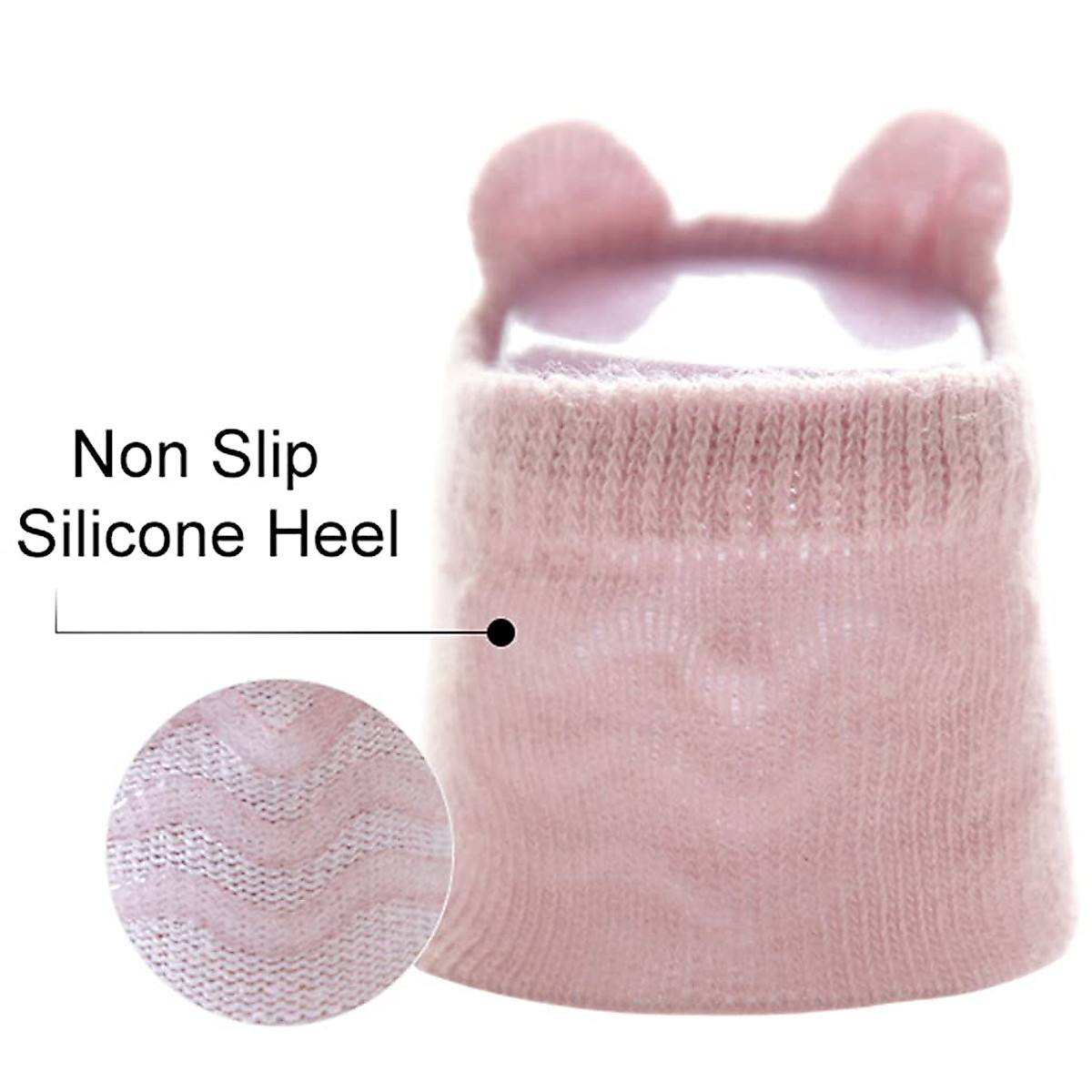 BEHELE Baby Non-skid Socks Toddler Newborn Infant Non Slip Socks with Grips Anti-Slip Unisex Girls Boys Ankle Socks (L(1-3T))