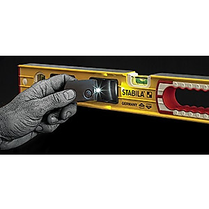 Stabila 39324 196 LED"The Lights" Level Kit, a 24" Level with Two Illuminated Vials and Two Light Packs, Yellow