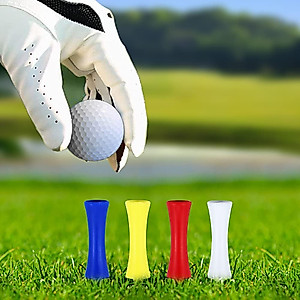 Zivisk Golf Tees Plastic 100 Count 2-3/4 inch Tall Step Down Tees Golf - Mixed Color