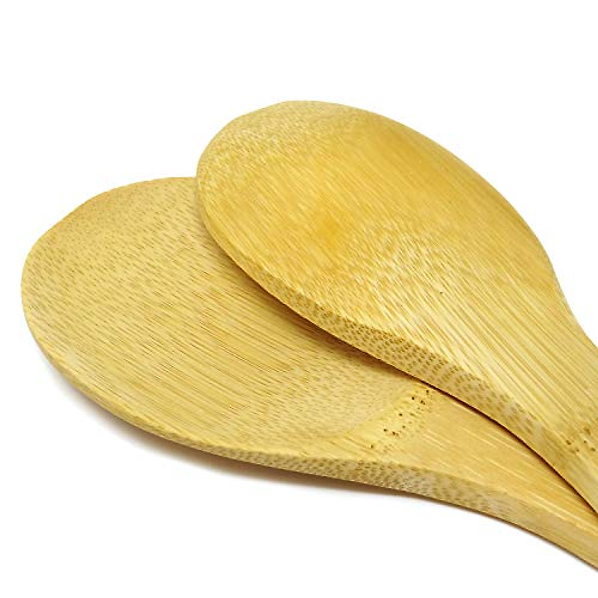 Honbay 2PCS Bamboo Rice Scoops Paddles for Kitchen (20cm)