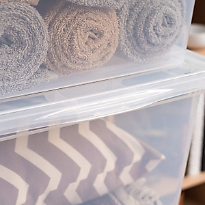 IRIS 58 Quart Clear Storage Box, 6 Pack