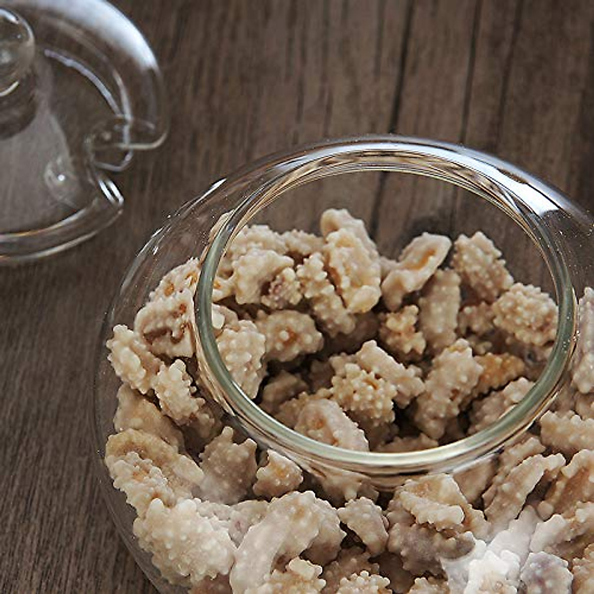 123Arts Clear Glass Sugar Bowl With Lid and Sugar Serving Spoon,8 ounces