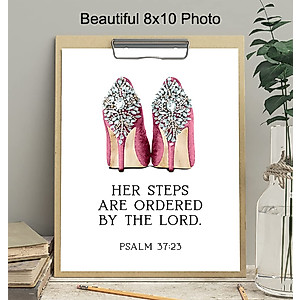Scripture Wall Art - Glam Religious Bible Verse Wall Art - God Wall Art - Inspirational Quotes - Spiritual Wall Decor - Christian Gift for Women - Faith Wall Art - High Fashion Motivational poster
