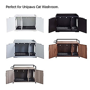 unipaws Cat Litter Trapping Mat, Litter Box Scatter Control Pad, Litter Free Floors and Urine Waterproof, Gentle on Paws, No Phthalate