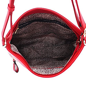 Adjustable Strap Soft Vegan Leather Front Pocket Large Hobo Handbag Crossbody Purse (Stripe - Blue/White)