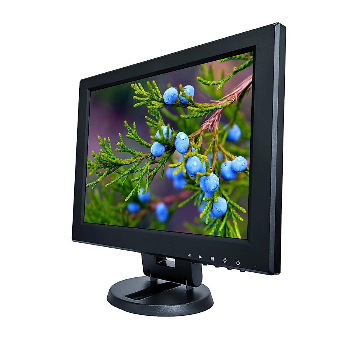 iChawk 12.1" inch PC Monitor 1024x768 4:3 Positive Screen VGA VESA 75x75mm HD Portable Wall-Mounted Base Desktop POS Ordering Machine LCD Screen Display for Industrial Medical Equipment W121PN-272