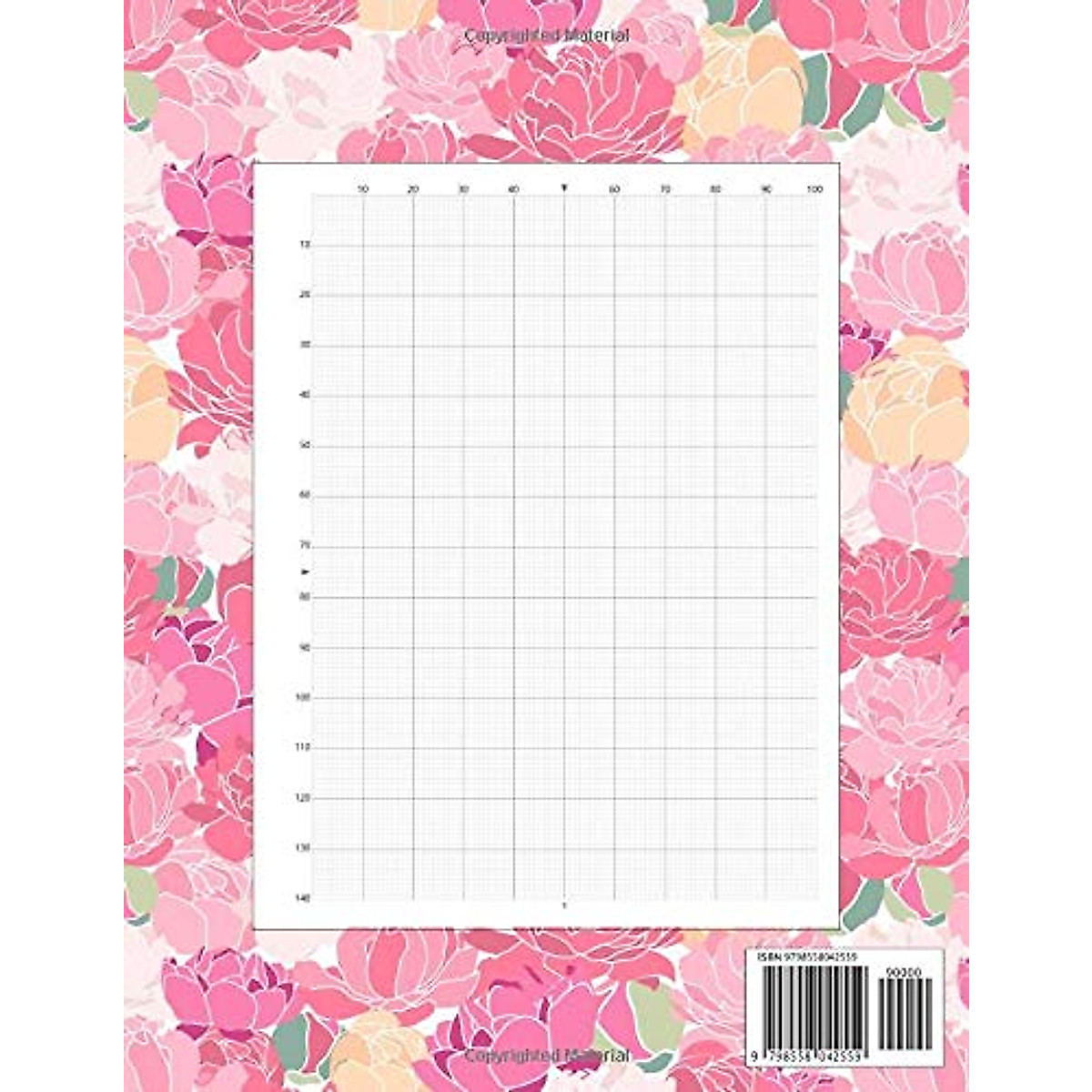 Cross Stitch Graph Paper 10 Count: 100 x 140 Squares with Lines Showing Every 10 Square for Creating Patterns Embroidery Needlework Design