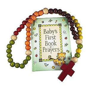 Baby Catholic Baptism Gift Set, Includes Baby's First Rosary and Baby's First Book of Prayers, Perfect Baptism, Christening, Shower Gifts